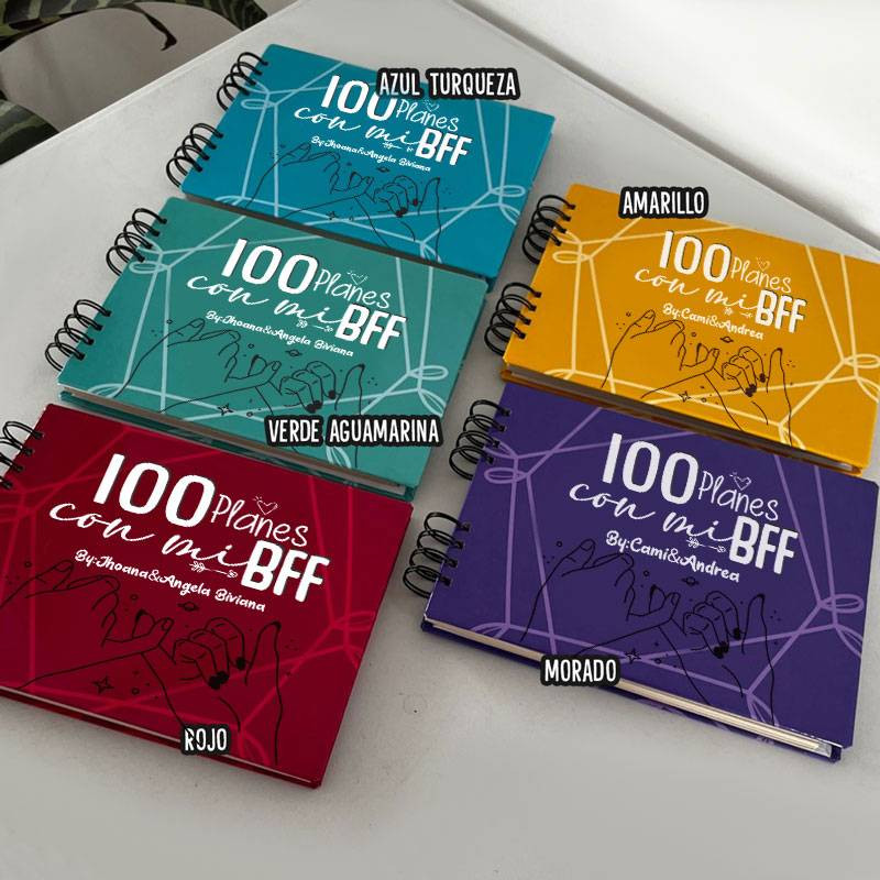 Libro de 100 planes para amigas personalizado - Libro de 100 planes con ...