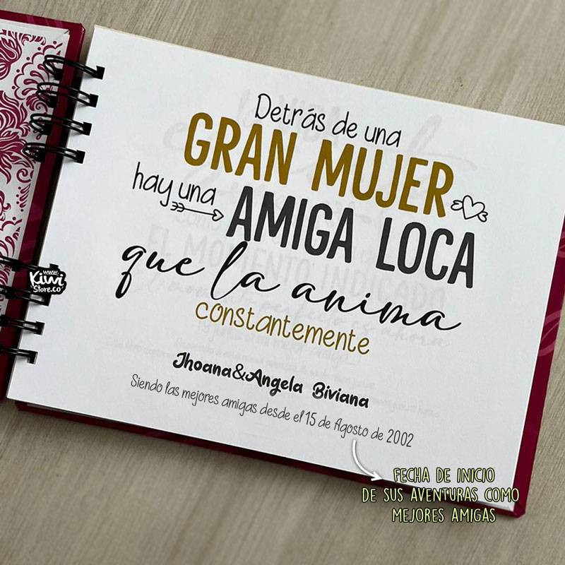 Libro de 100 planes para amigas personalizado - Libro de 100 planes con ...